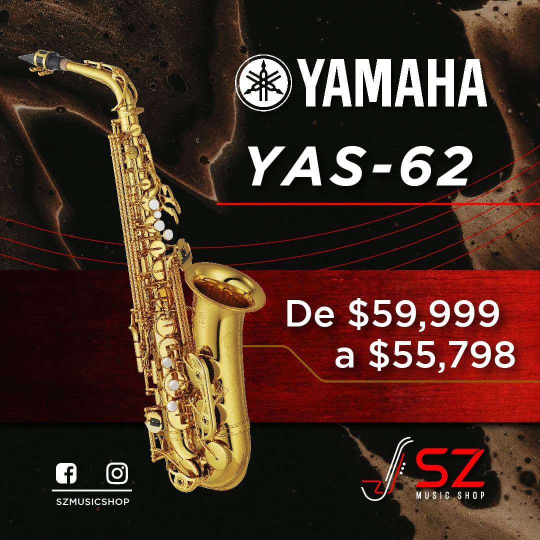 Yamaha YAS-62 Saxofón Alto Profesional Dorado – sz-musicshop